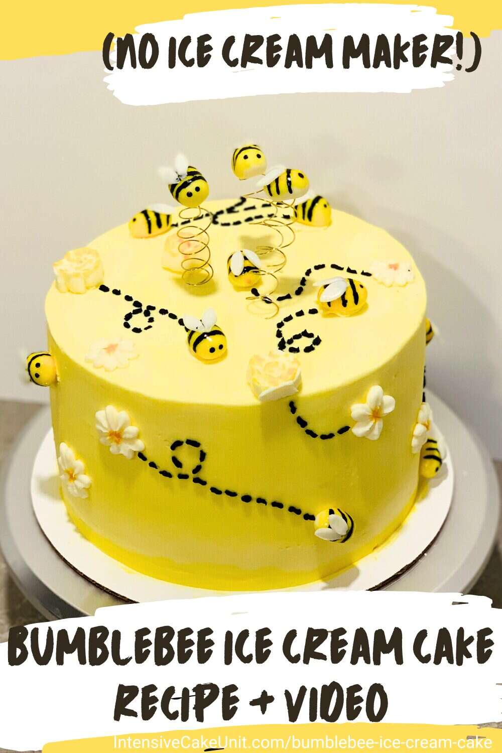 Bumblebee Ice Cream Cake (no ice cream maker required!) ~ Intensive ...