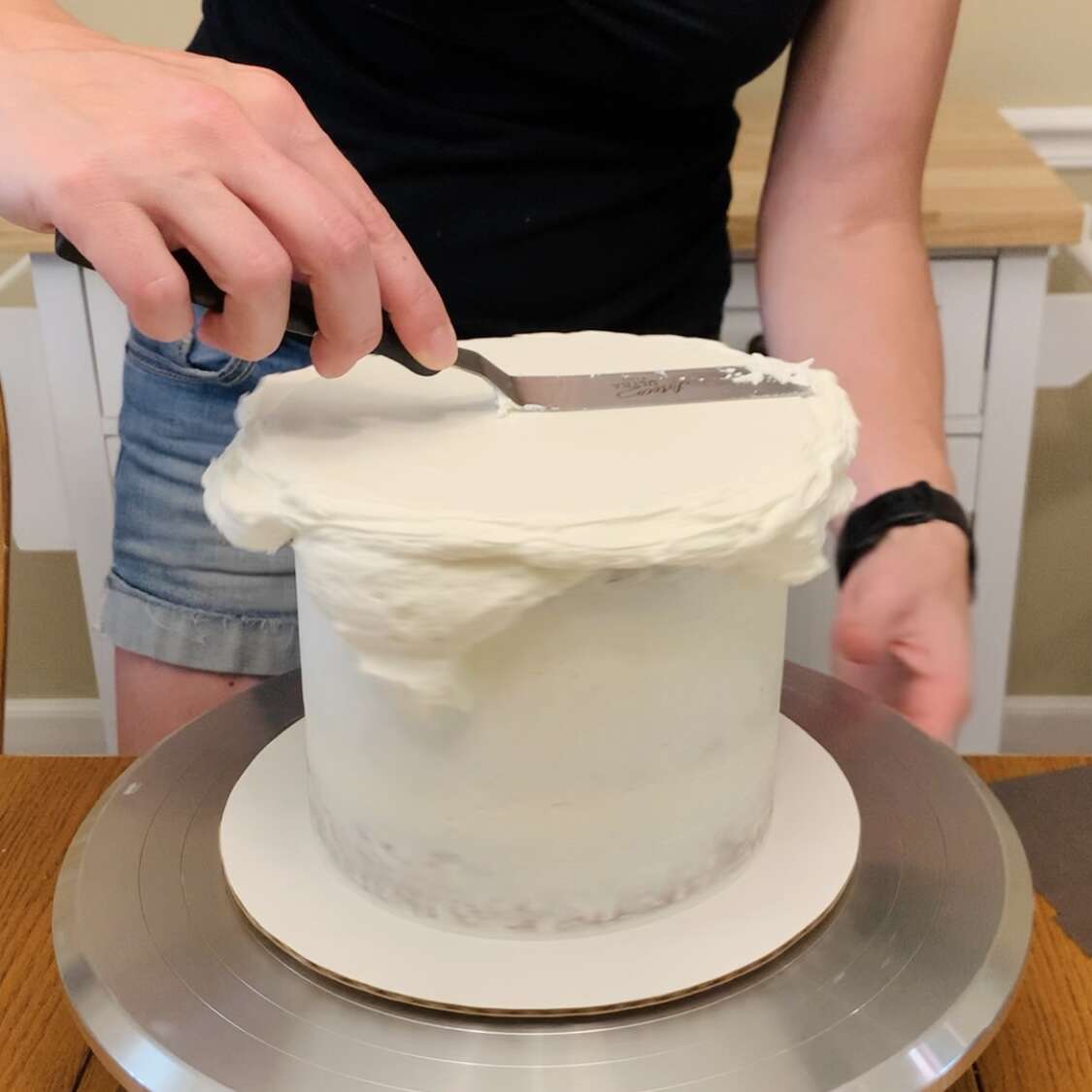 4. Finally -frost your cake!